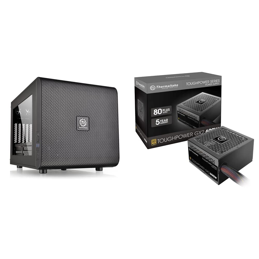 Mua Thermaltake Core V21 Micro ATX Cube Computer Case and 600W 80+ Gold Fully Modular Power ...