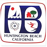 Amazon.com: Oval HB Huntington Beach Sticker (ca city decal): Automotive