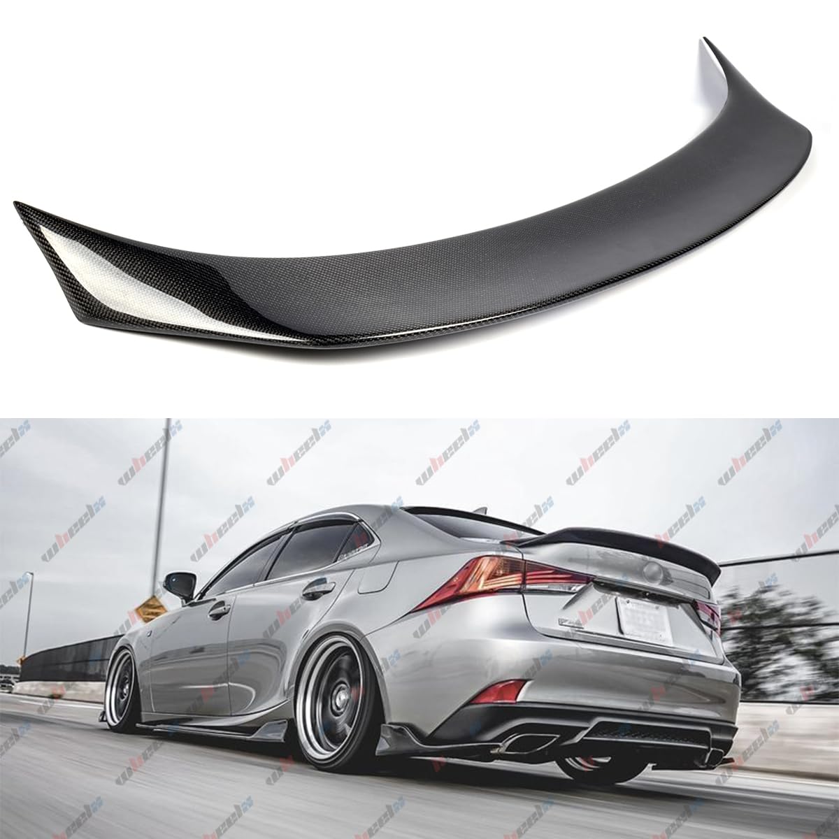 WheelX Real Carbon Fiber Rear Spoiler Compatible with 2014-2020 Lexus ...