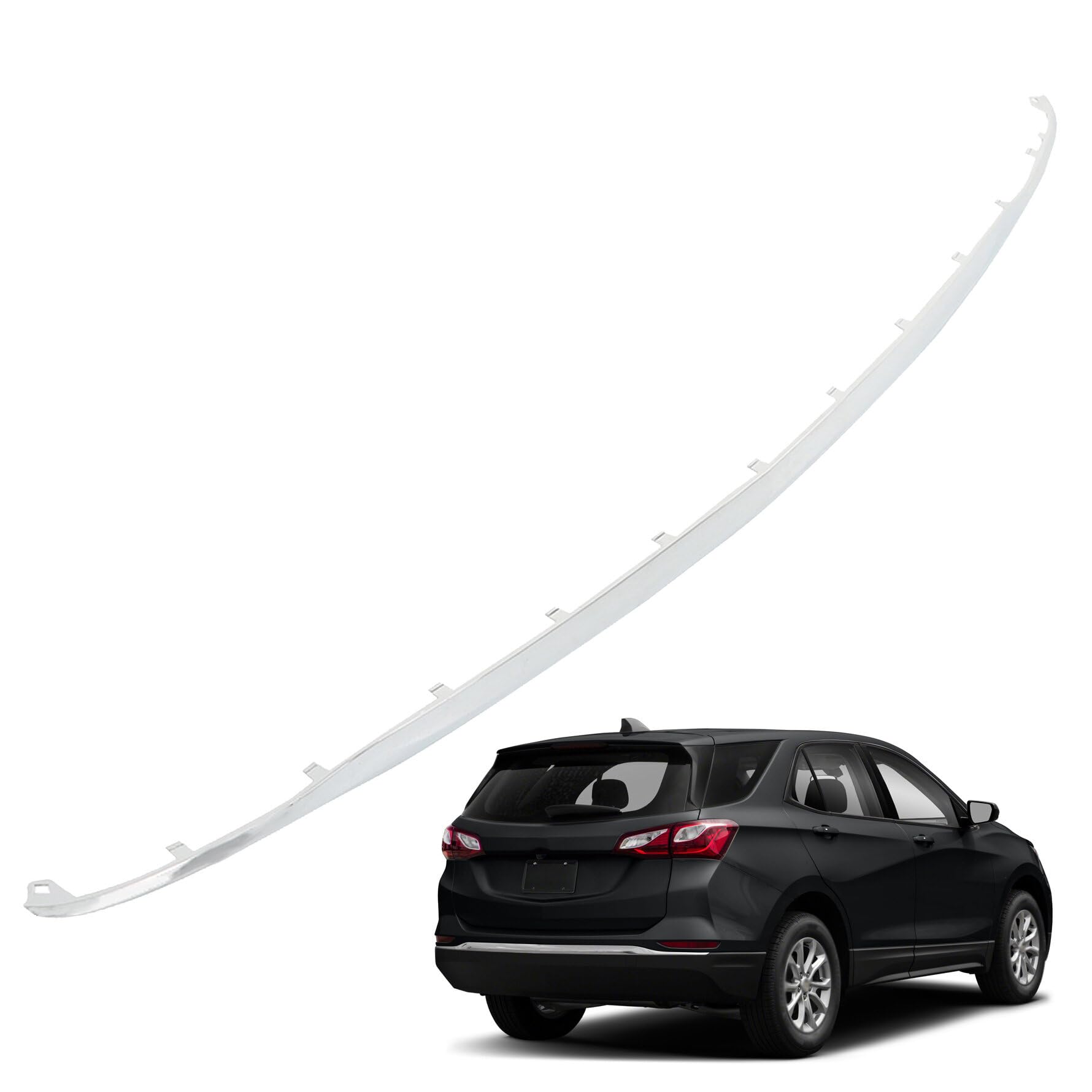 munirater Rear Bumper Lower Molding Trim Chrome Plastic Replacement for ...