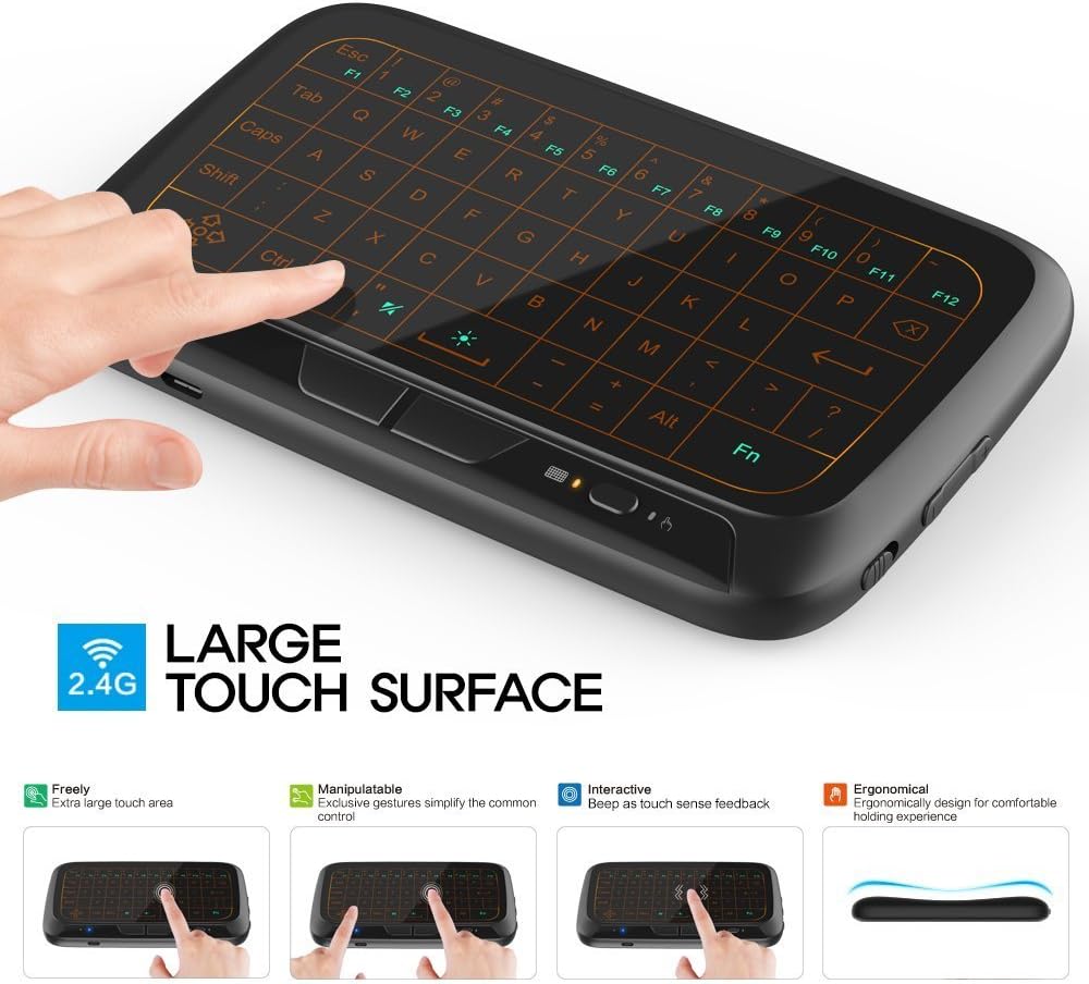 Backlit Mini Wireless Keyboard and Touchpad Mouse Combo, 2.4GHz ...