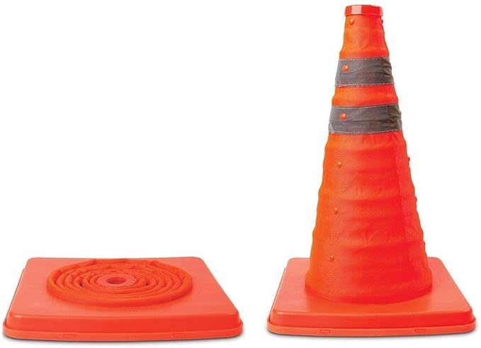 Pop-Up Safety Traffic Cone – 18in. Portable, Collapsible Safety Cone ...