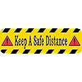 Amazon.com : StickerTalk Stay Back 100 Feet Vinyl Sticker, 10 inches by ...