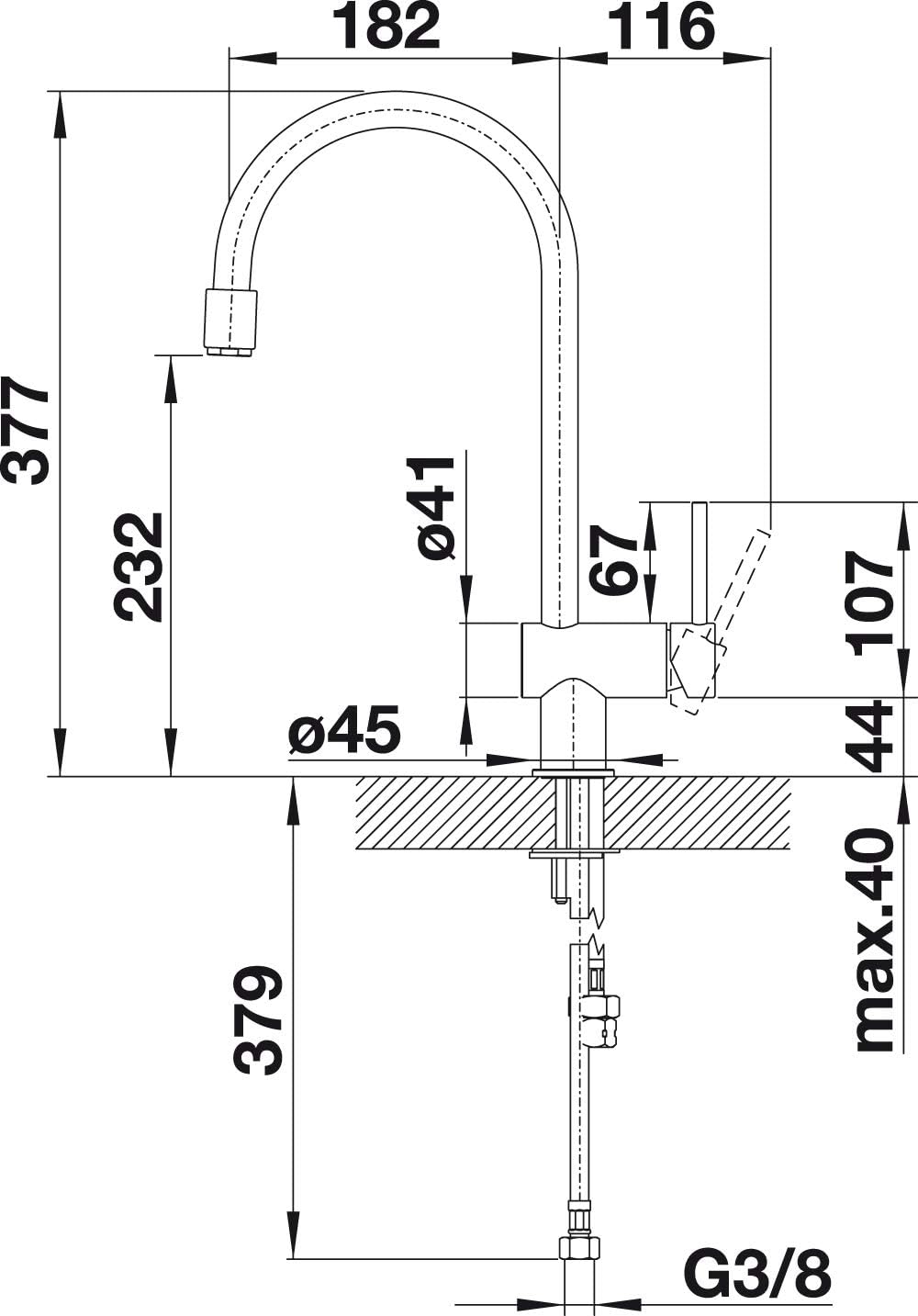 Blanco 512405 Filo-S – Chrome Kitchen Sink tap with a Pull-Out spout ...