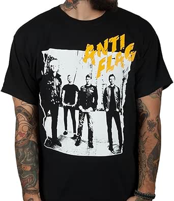 Amazon.com: ANTI FLAG - Band Logo - Men's T-Shirt 2XL Black: Clothing