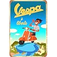 Amazon.com: ACAKA Vespa Luca Metal Tin Poster 12 X 8 Inches Man Cave ...