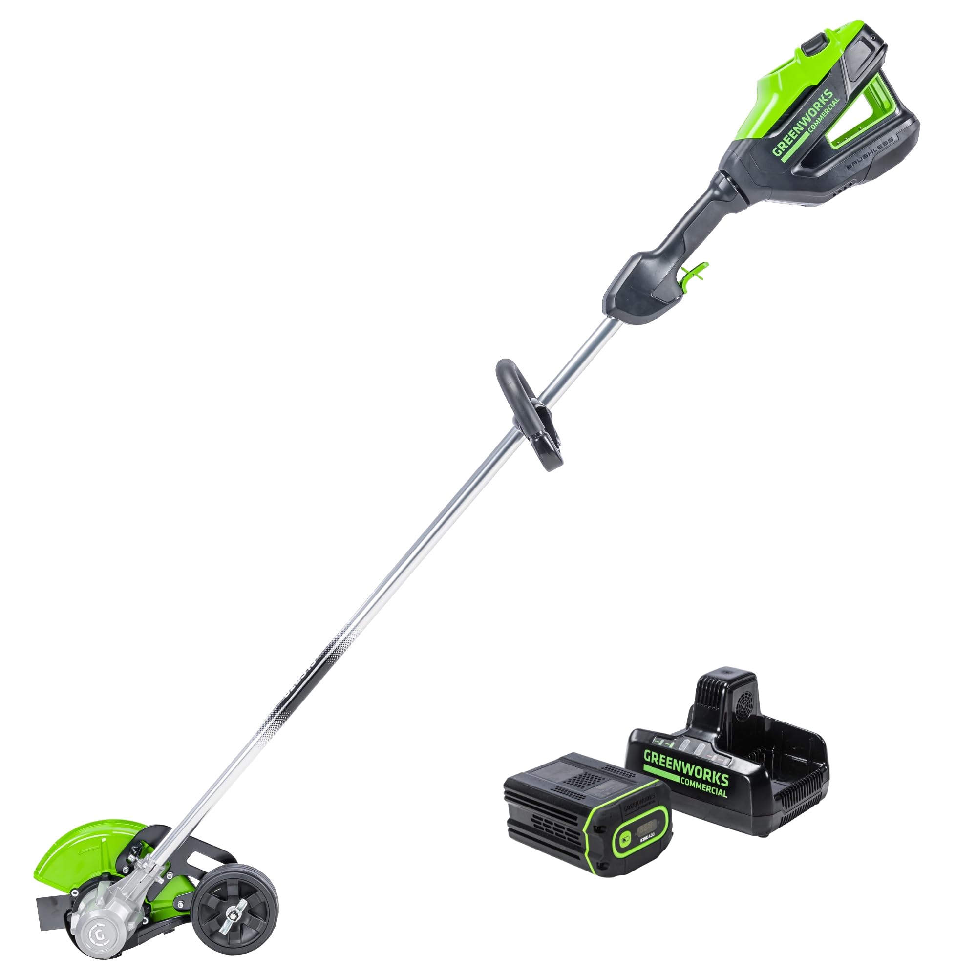 Greenworks 82V 8" Brushless Cordless Edger, 4.0Ah Batttery and Dual ...