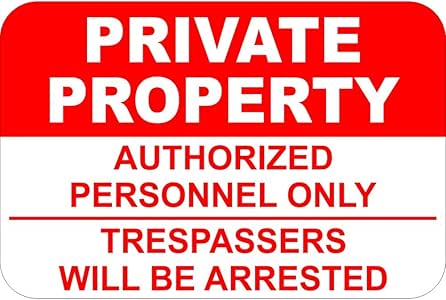 Amazon.com : Private Property Sign - Authorized Personnel Only Sign ...