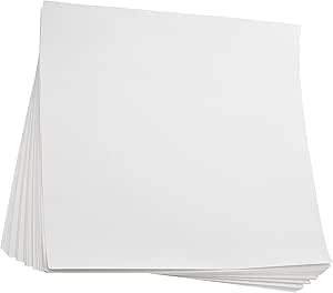 Amazon.com : CraftyBook White Cardstock Paper - 50pc White 12x12in Bulk ...