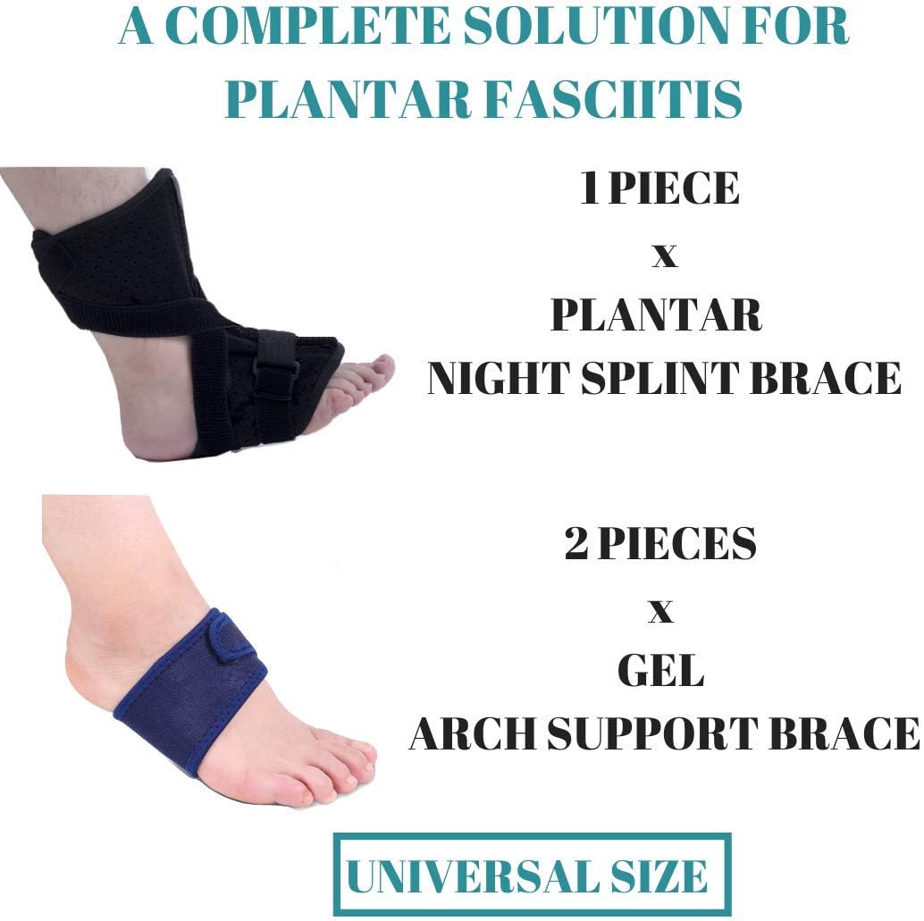 MEDIZED Plantar Fasciitis Posterior Night Splint Foot Drop Ankle ...