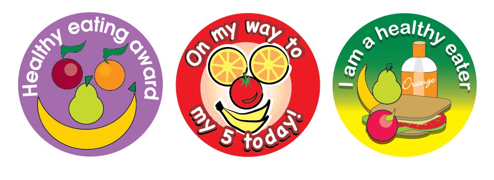 Sticker Solutions Healthy Eating Stickers (Pack of 54): Amazon.co.uk ...
