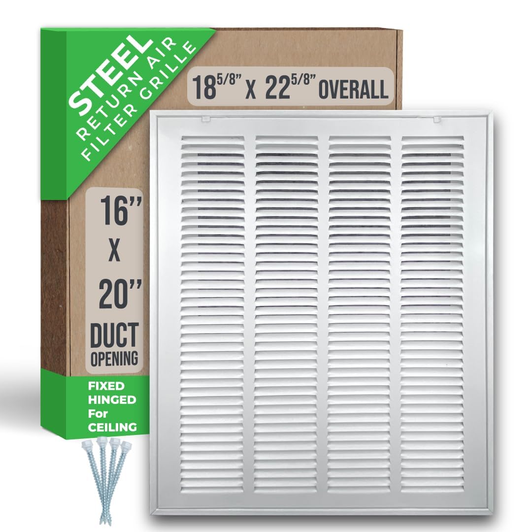 Fits 16x20 Duct Opening | Steel Return Air Filter Grille by Handua ...