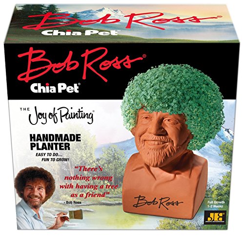 Chia Pet Bob Ross with Seed Pack, Decorative Pottery Planter, Easy to ...
