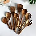Amazon.com: Exquisite 8-Piece Teak Cooking Utensil Set | Handcrafted ...