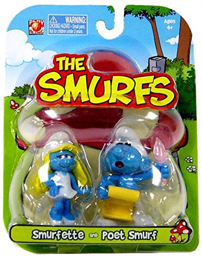 Smurfs 2 Inch Articulated Mini Figure 2-Pack Smurfette and - Import It All