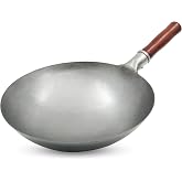 Amazon.com: KUNNV Carbon Steel Wok Pan – 14 “ Woks Traditional Hand ...
