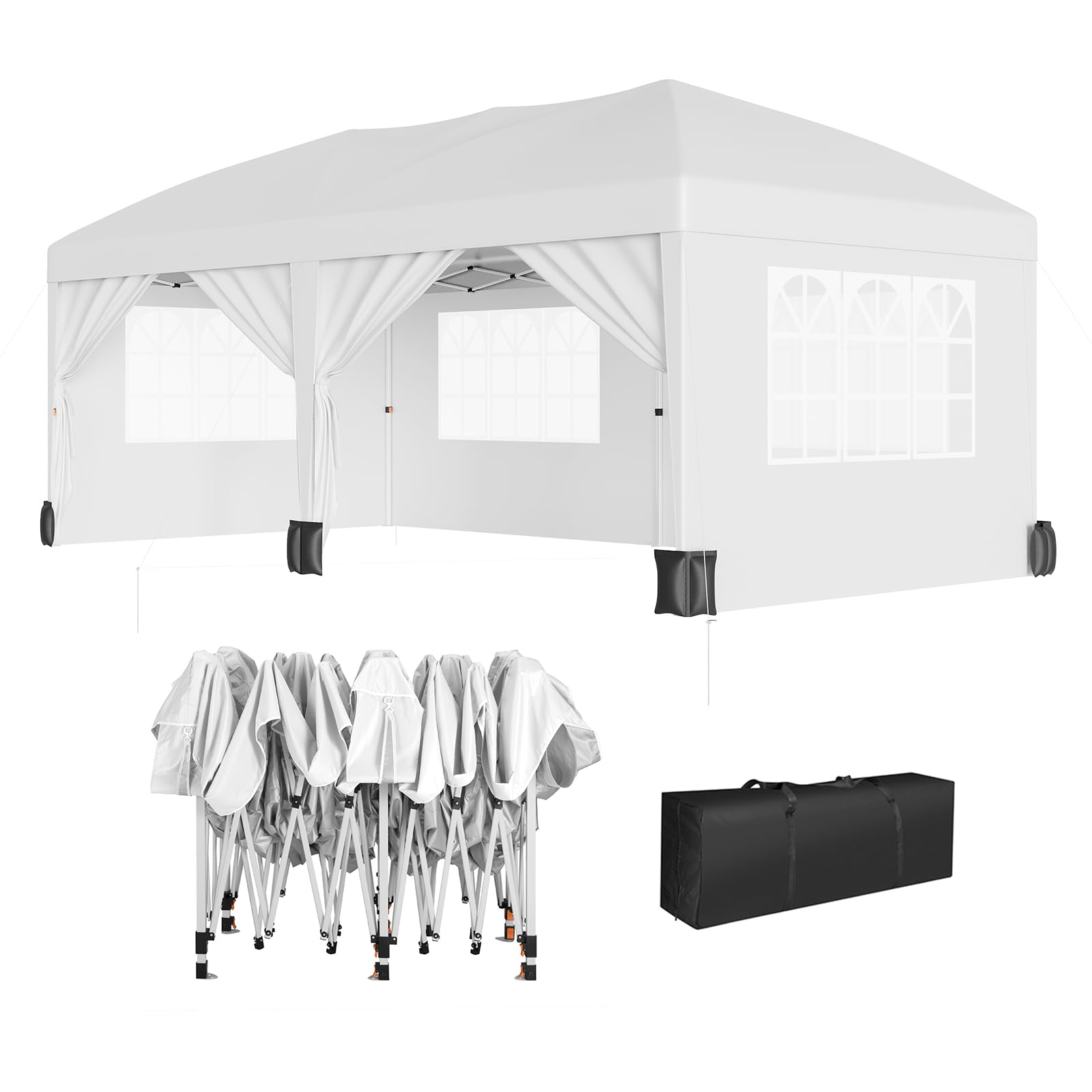Takywep 10ft x 20ft Party Tent Outdoor Heavy Duty Wedding Gazebo ...