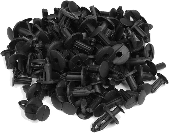 Amazon.com: uxcell 100pcs 30mm Long Plastic Push Fasteners Rivets Clips ...