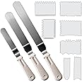 Amazon.com: Angled Icing Spatula Set and 7 Packs Cake Scrapers Smoother ...