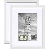 Amazon.com - HappyHapi 8x10 Picture Frame, 1 Pack Photo Frame Display Pictures 5x7 with Mat or ...