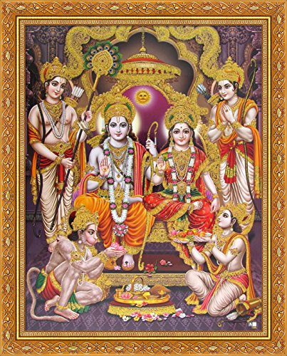Buy Avercart Lord Rama / Shree Ram Darbar / Sri Ram, Laxman, Janki ...