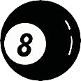 Amazon.com: 8 Ball Round Rug Billiard Pool Eight Ball Carpet Soft ...