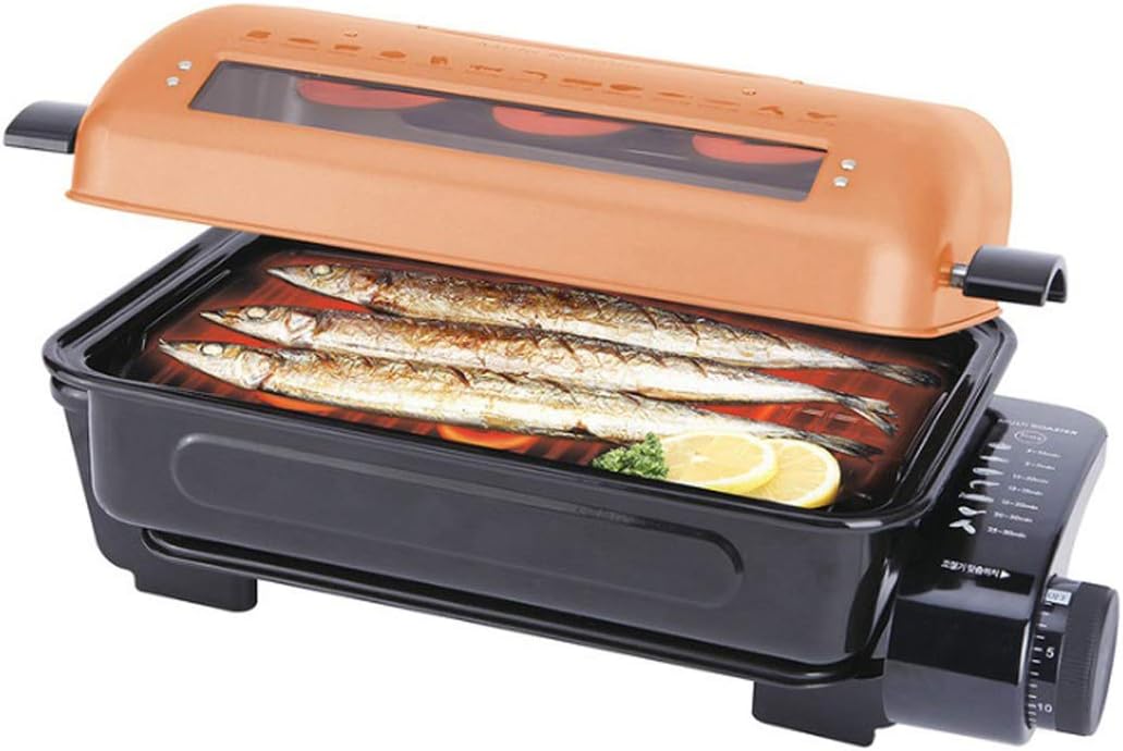 Review Kitchen Flower Cookin Multi Roaster Electric Fish Grill Heating ...