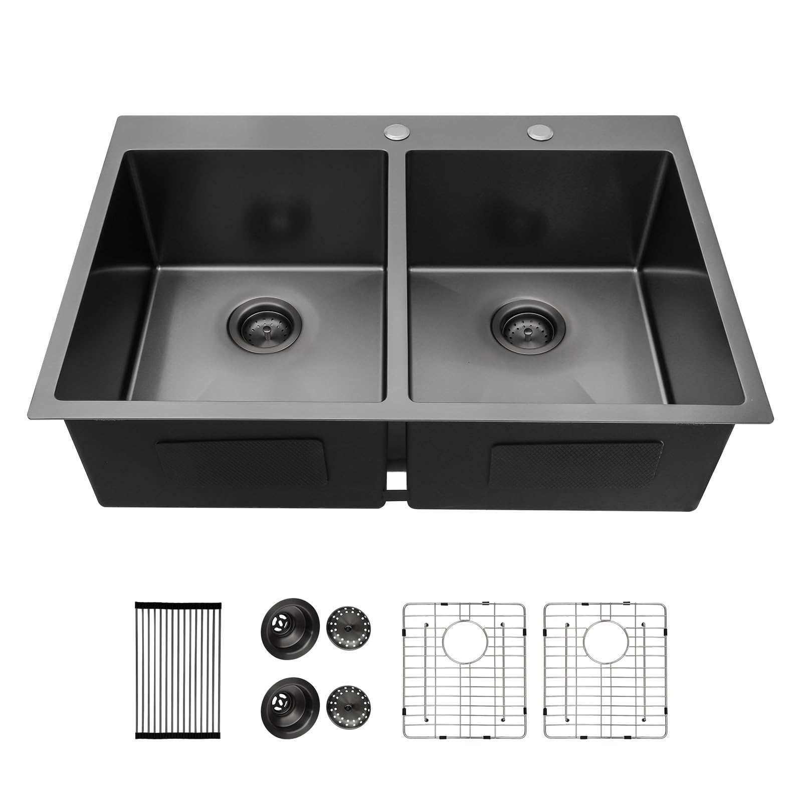 Mua 33 Black Drop In Kitchen Sink - Sarlai 33x22 Inch Kitchen Sink ...