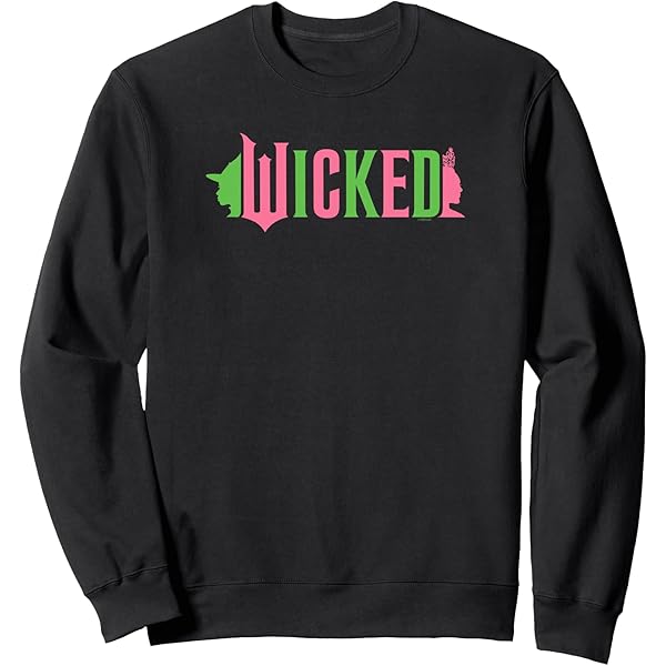 Wicked Movie Merchandise Pink Green Sweatshirt Wicked Pink & Green ...