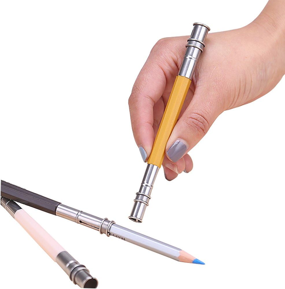 Sipliv Dual Head Pencil Holder Pencil Extender for Sketch & Charcoal ...