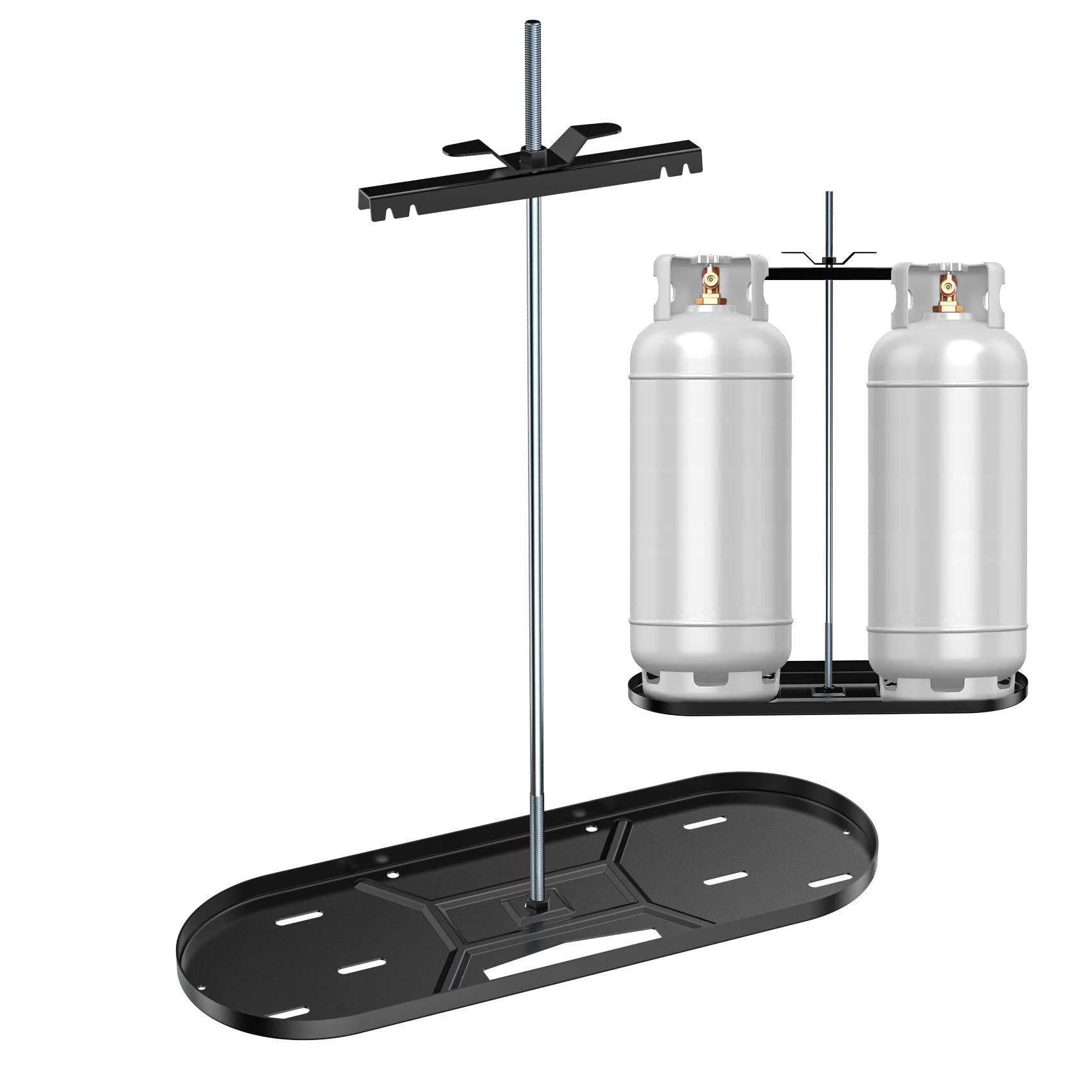 Mua Steel RV Dual Propane Tank Mounting Rack for 40 lbs Tanks, Double ...