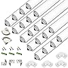 THMOOTHER 20-Pack 3.3FT 1Meter V Shape LED Strip Aluminum Channel ...