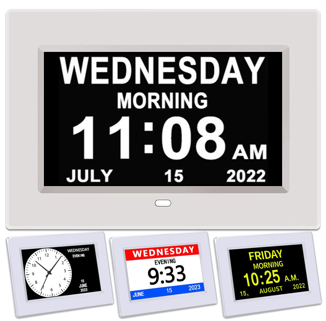 Mua AINFTIME DST Clock with Day and Date for Elderly-3 Display Digital ...