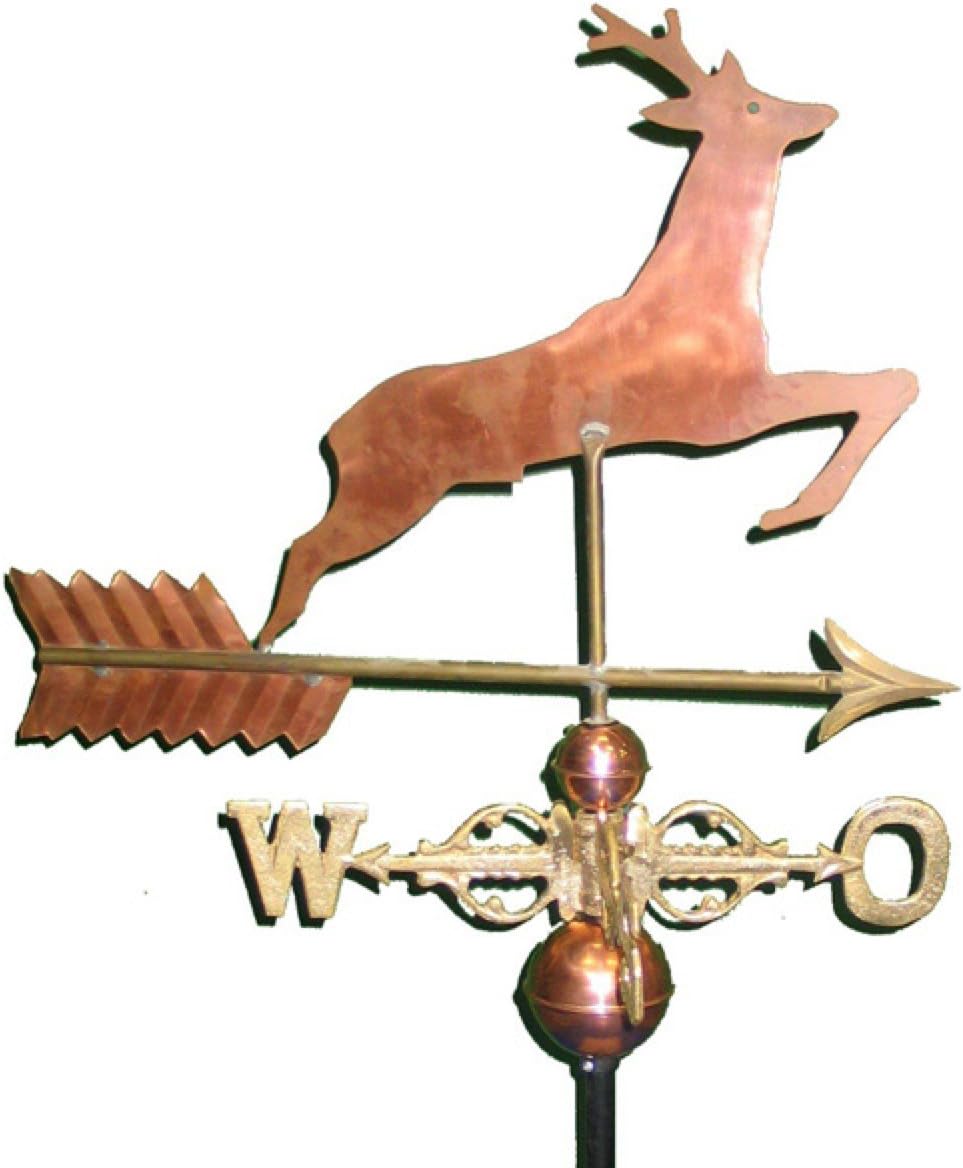 Wetterhahn / Wetterfahne SPRINGENDES REH in Handarbeit aus 2 mm ...