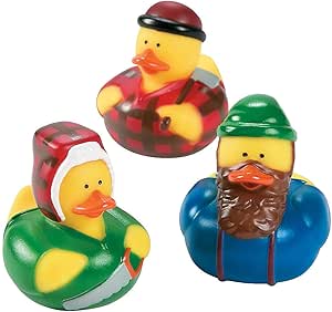 Amazon.com: LUMBERJACK RUBBER DUCKIES - 12 Pieces : Toys & Games