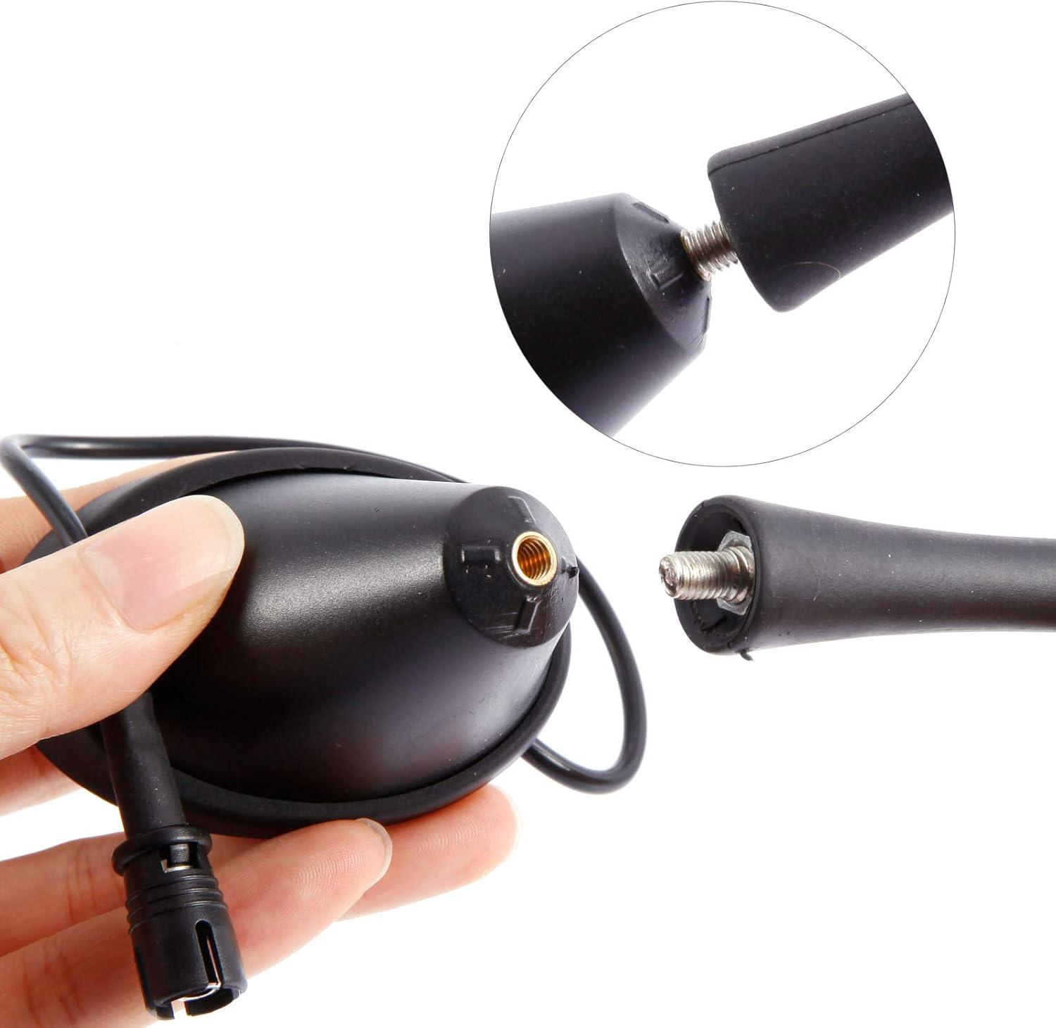 SurePromise Car Radio Ariel Mast with Aerial Base 9 inch AM/FM Screw in ...