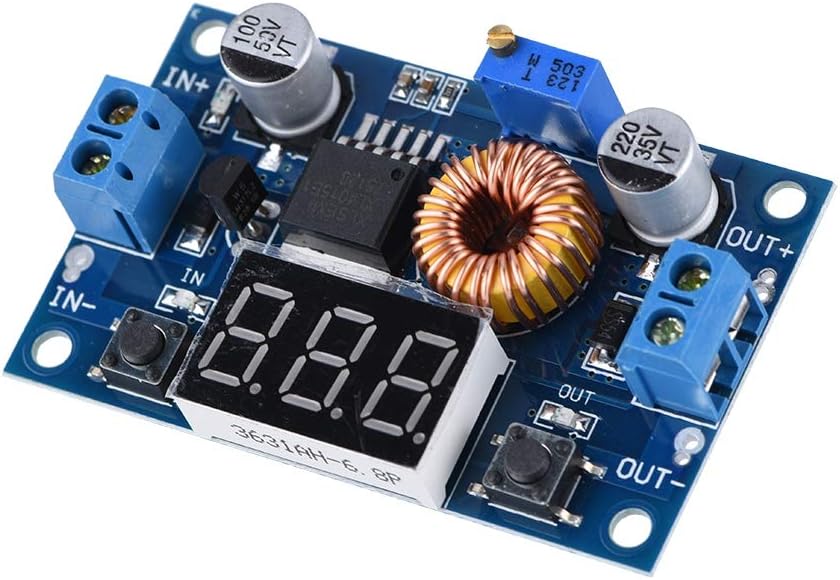Topiky Voltage Regulator Module, XL4015E 5A 75W DC-DC Adjustable Step ...