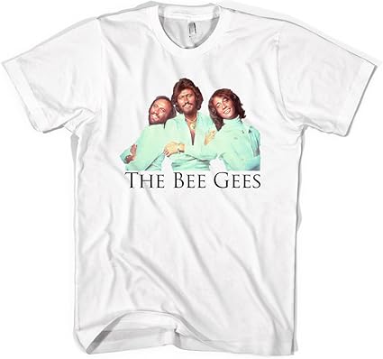 Revolver Tees The Bee Gees Unisex T-Shirt (M, White) | Amazon.com