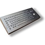 Amazon.com: Desktop Stainless Steel Keyboard with Mechanical Trackball ...