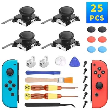 Amazon.com: 4 Pack Joycon Joystick Replacement, Switch Analog Stick ...