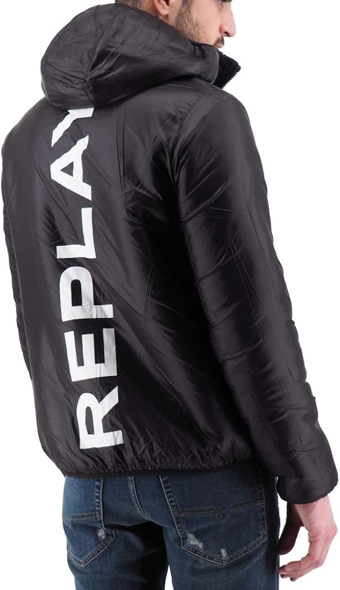 Replay, Reversible Jacke, Schwarz, RPY_M8021 .000.83440_098 Gr. X-Large ...