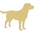 Amazon.com: Lab Cutout Unfinished Wood Dog Puppy Animal Shelter Decor ...