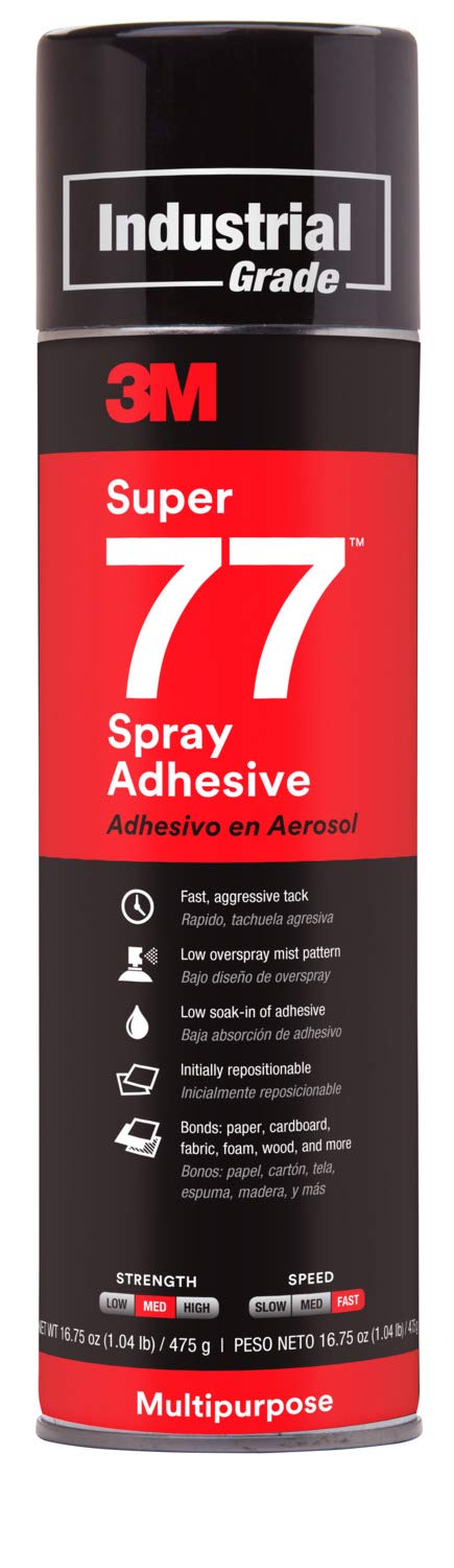 3M Super 77 Multipurpose Permanent Spray Adhesive Glue, Paper ...
