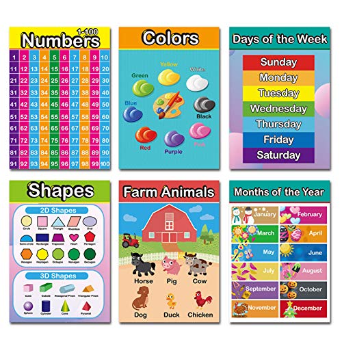 LARGE SIZE Educational Preschool Poster,Easy Read & Learn Design for ...