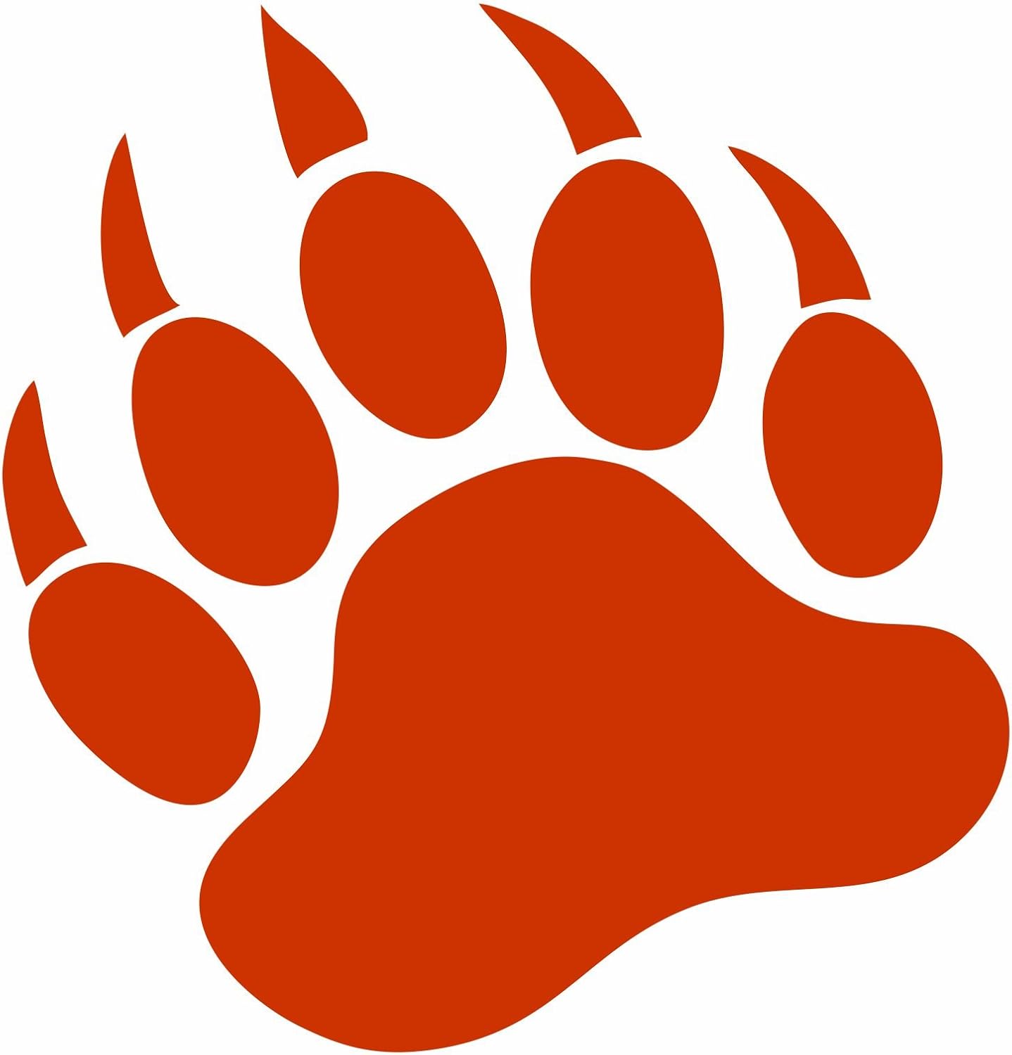Amazon.com: Grizzly Bear 5" Paw Print (Color Variations) Vinyl Decal ...