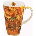 Amazon.com | McIntosh Vincent Van Gogh Sunflowers Fine Bone China (19.6 oz) Grande Mug in ...