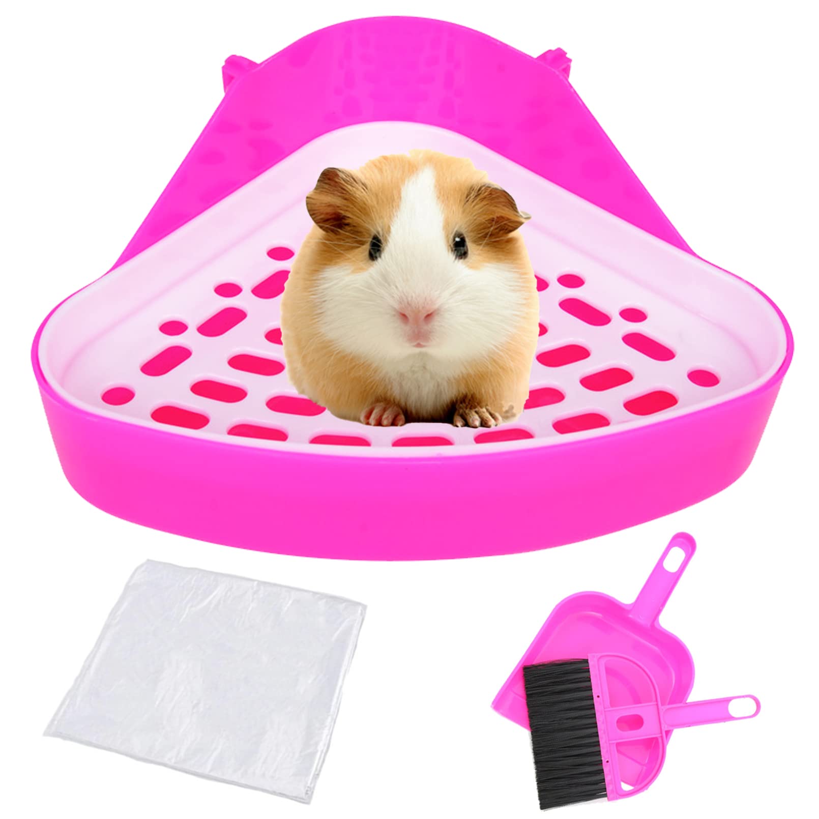 PINVNBY Guinea Pig Litter Box Triangle Ferret Potty Trainer Corner ...