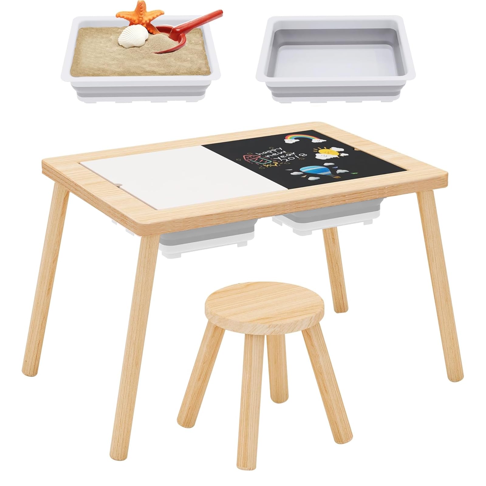 Upgraded Sensory Table for Toddlers 1-3, Indoor Kids Toddler Sensory ...
