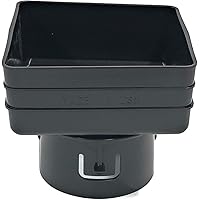 Plastic Universal Downspout to Drain Tile Adapter (5X5X4, BLACK ...