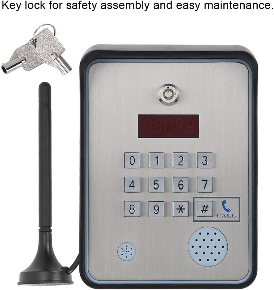 GSM Audio Intercom, DC 12V Gate Opener Access Controller Stainless ...
